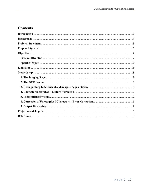 Optical character recognition for Ge'ez characters | PDF