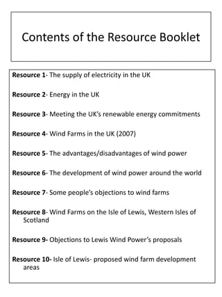 OCR Resource Booklet | PPTX