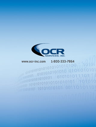 OCR Services Corporate Brochure | PDF