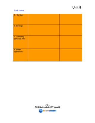 Ocr unit 8 work book v3 | DOC