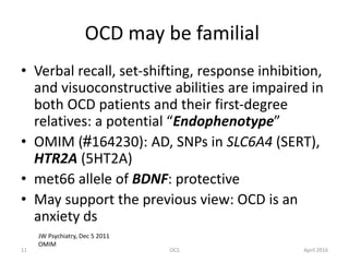 Obsessive compulsive symptoms (OCS) | PPTX