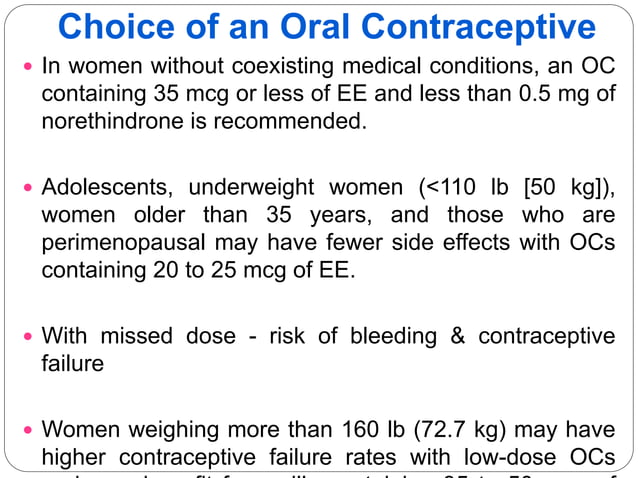 Oral contraceptives/ Hormonal contraception | PPT