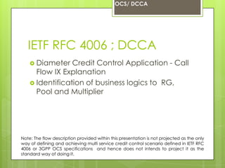 OCS DCCA- Credit pooling and multiplier concepts - Call flow ...