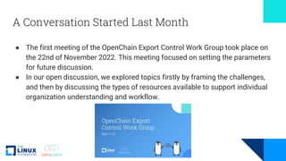 Open Compliance Summit - Export Control Informal Discussion | PPT ...