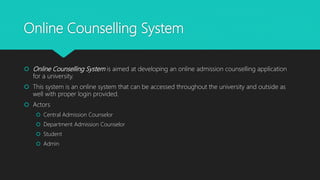 Online Counselling System-MANUU | PPTX