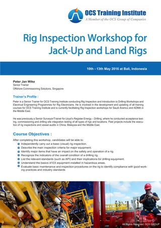 OCS - Rig Inspection Workshop - accredited by IADC | PDF