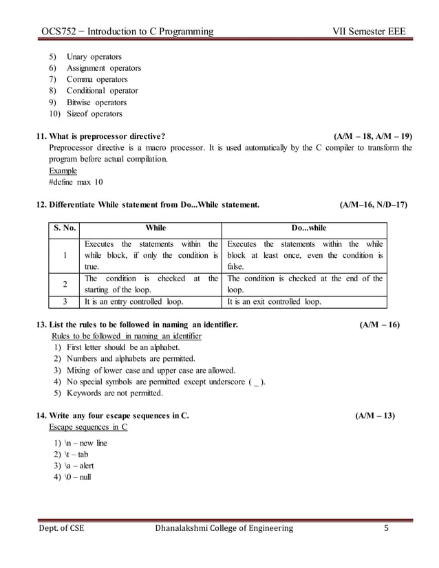 Ocs752 unit 1 | DOC | Programming Languages | Computing