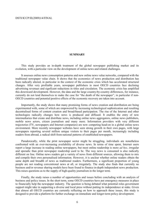 OECD: THE EVOLUTION OF NEWS AND THE INTERNET | PDF