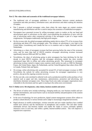 OECD: THE EVOLUTION OF NEWS AND THE INTERNET | PDF