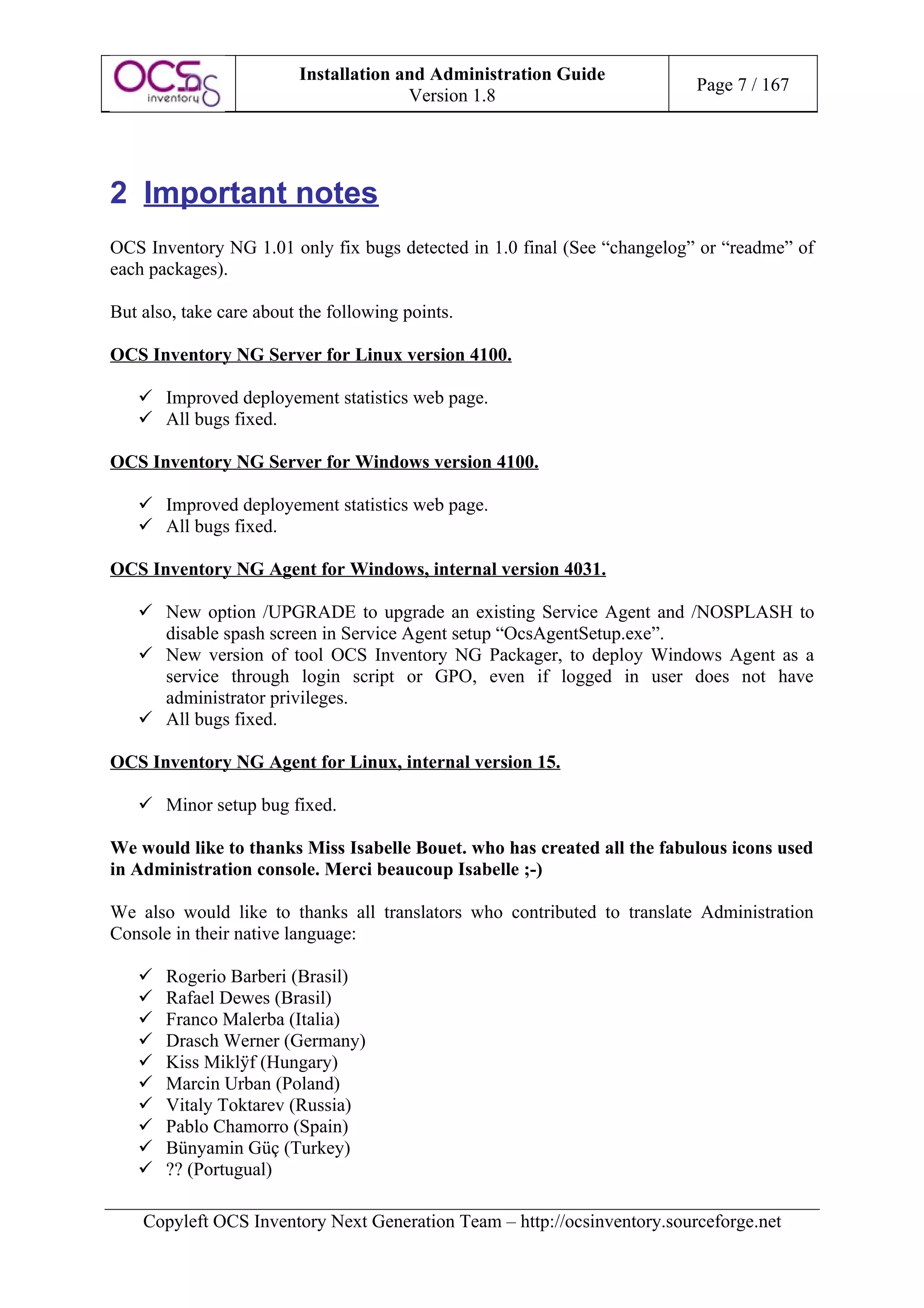 O C S Inventory N G Installation And Administration Guide 1 | PDF