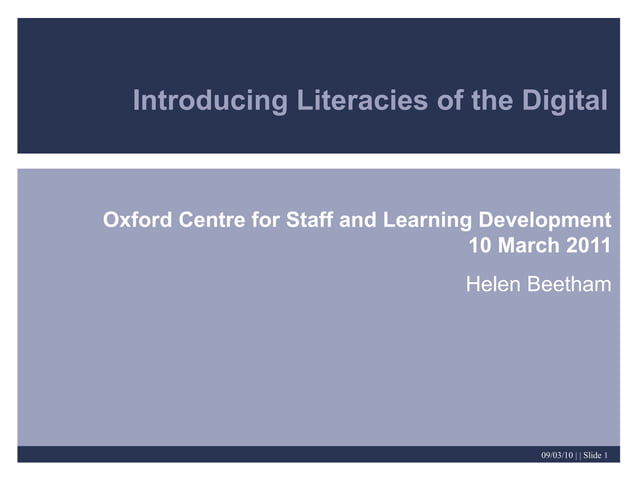OCSLD digi lit presentation | PPT