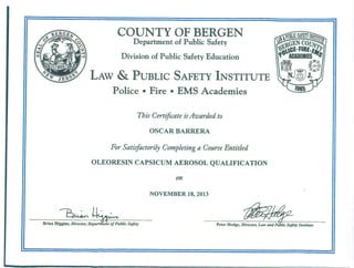 OC Spray Certification | PDF