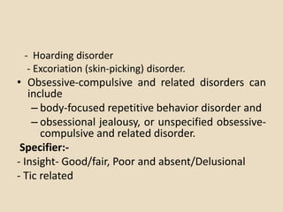 Oc spectrum disorder | PPTX