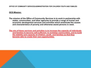 OCS stakeholder presentation, 03.31.11