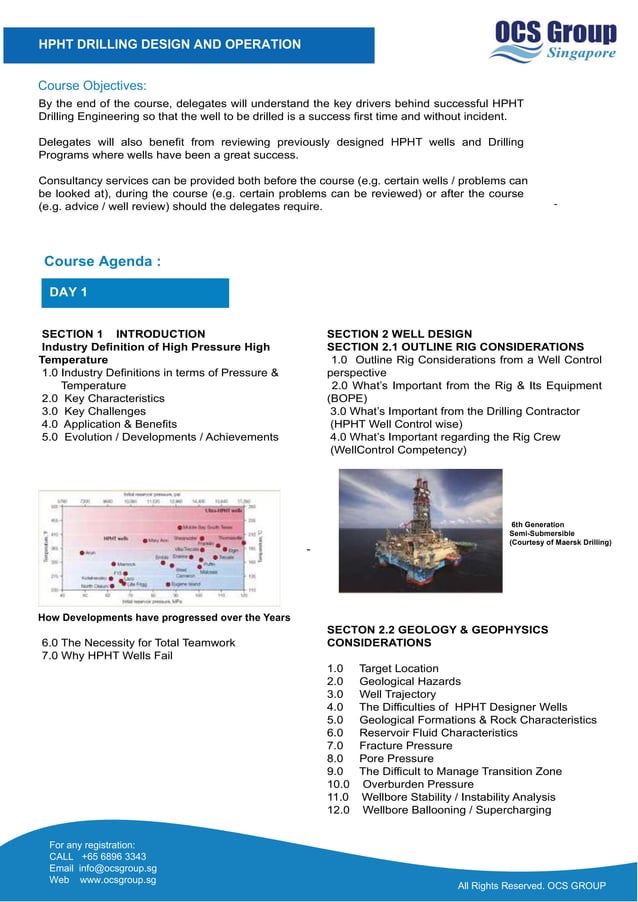 OCS TRAINING - HPHT DRILLING DESIGN AND OPERATION 5 DAYS - PUBLIC ...