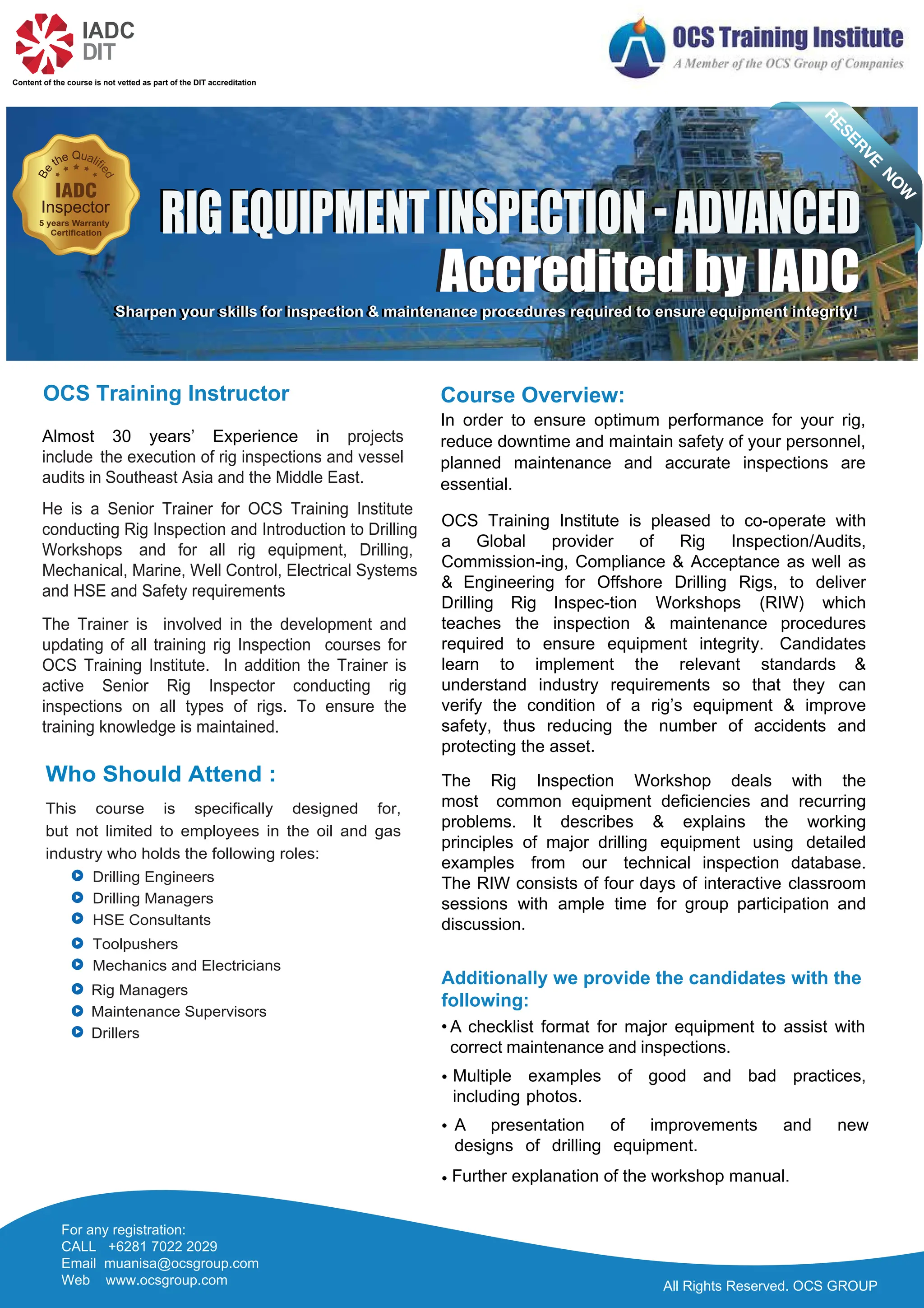 OCS Training - Rig Equipment Inspection - Advanced 5 Days_IADC.pdf