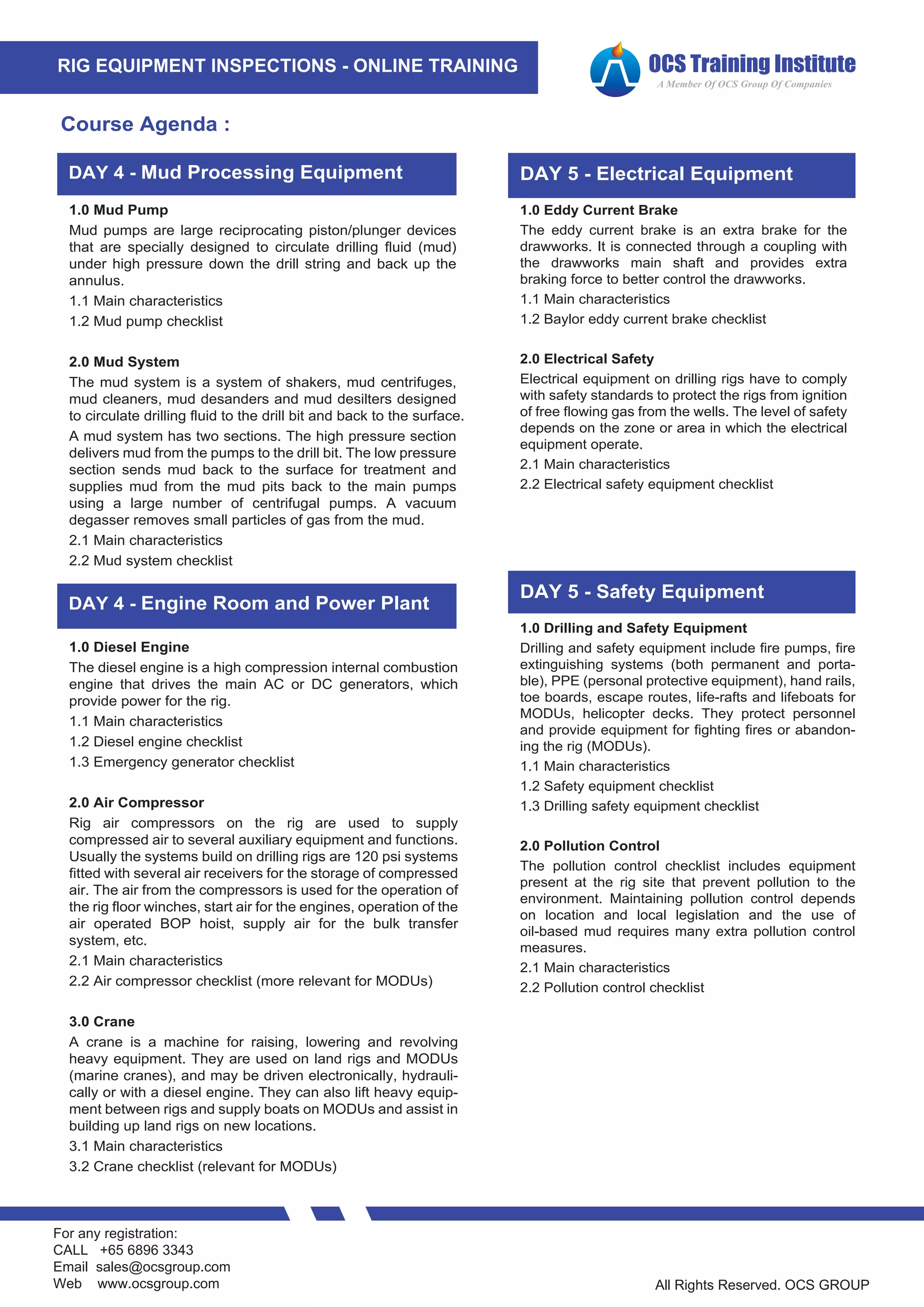 OCS Training Virtual - IADC Rig Equipment Inspection Certification | PDF