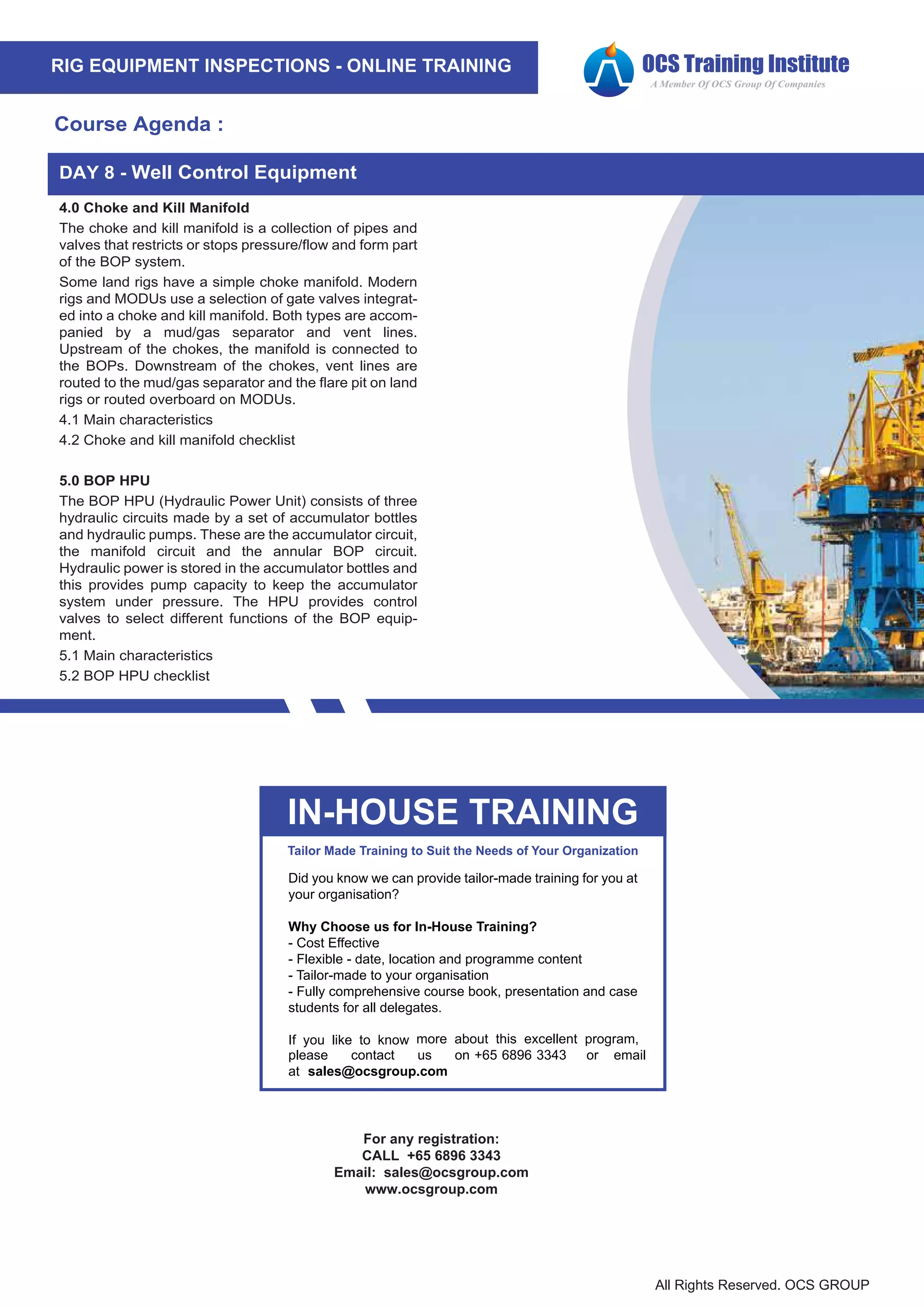 OCS Training Virtual - IADC Rig Equipment Inspection Certification | PDF