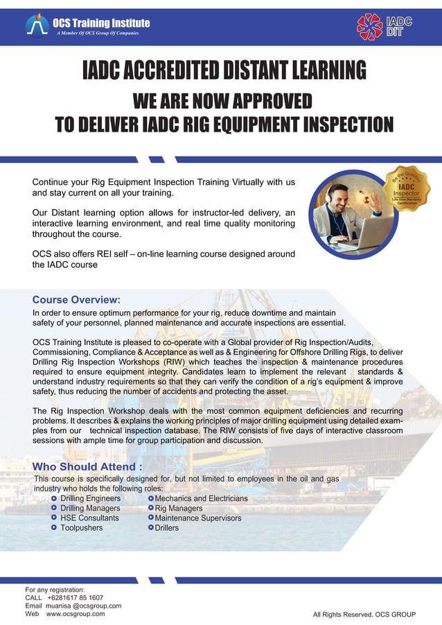 OCS Training Virtual - IADC Rig Equipment Inspection Certification ...