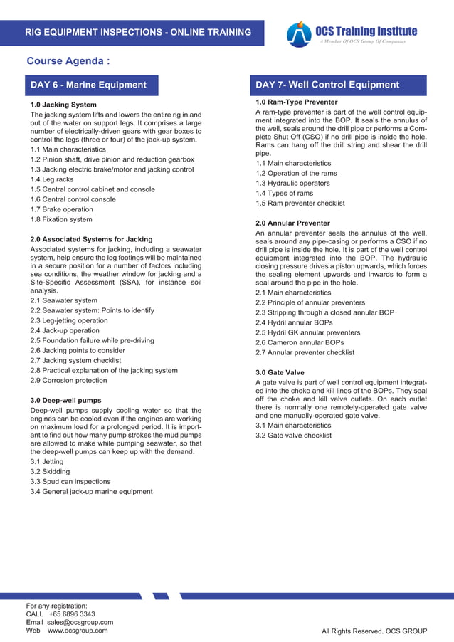 OCS Training Virtual - IADC Rig Equipment Inspection Certification ...