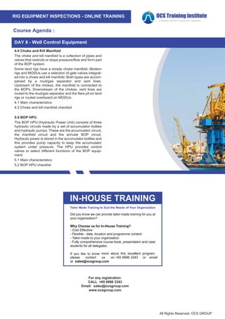 OCS Training Virtual - IADC Rig Equipment Inspection Certification | PDF