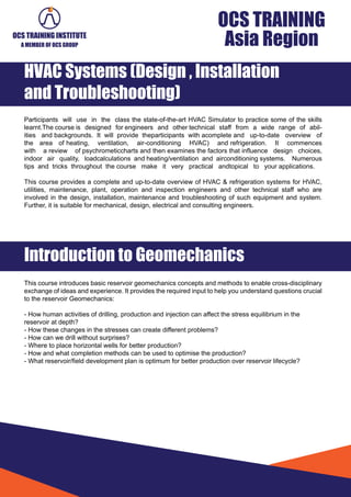 Ocs training calendar catalog 2021 | PDF