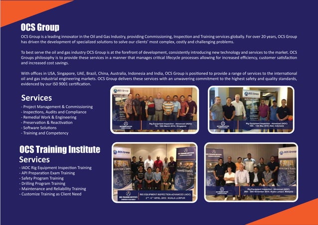 Ocs training calendar catalog 2021 | PDF