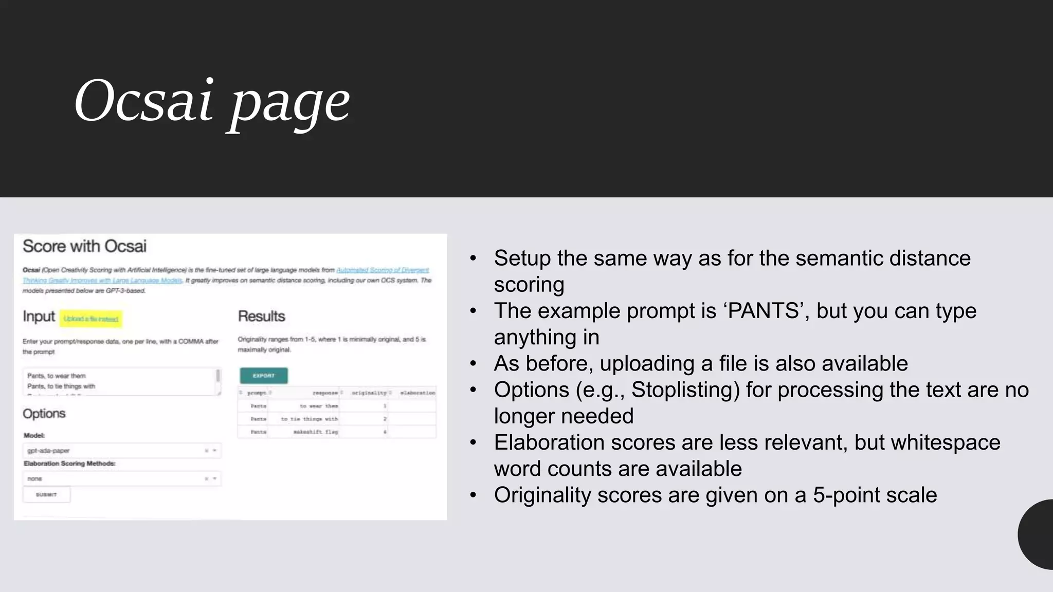 Open Creativity Scoring Tutorial | PPTX