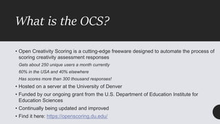 Open Creativity Scoring Tutorial | PPTX
