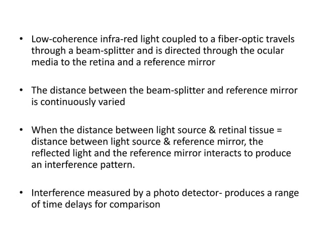 Optical coherence tomography | PPTX