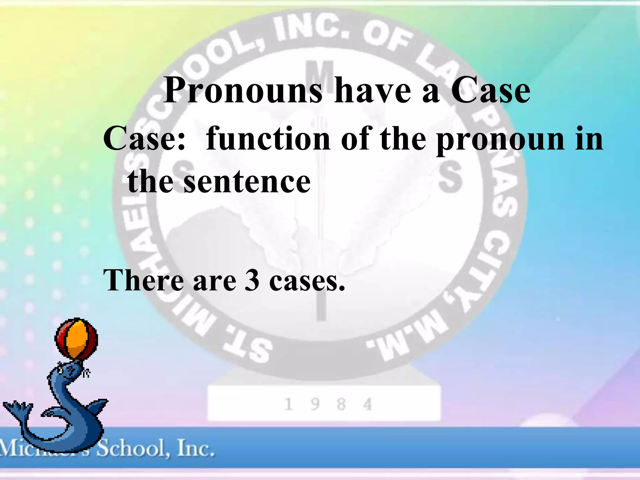 Cases of pronouns | PPT