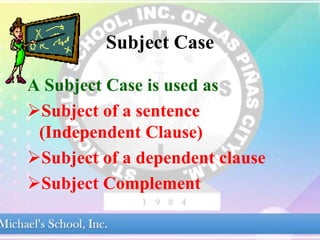 Cases of pronouns | PPT