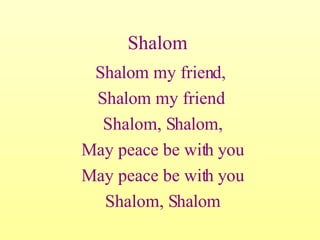 Oct 28 Jehovah Shalom | PPT