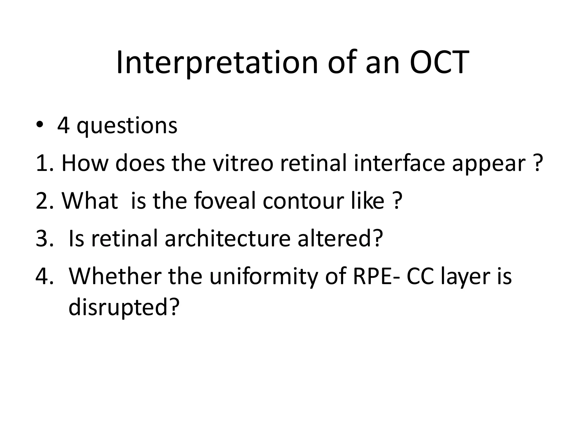 Optical coherence tomography(OCT) --macula | PPTX