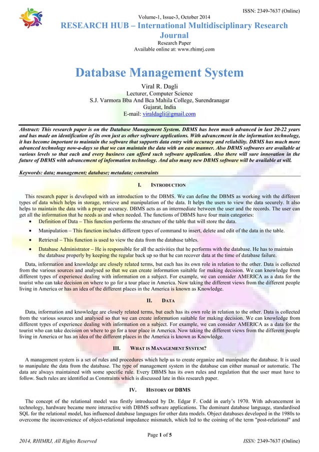 Database Management System | PDF