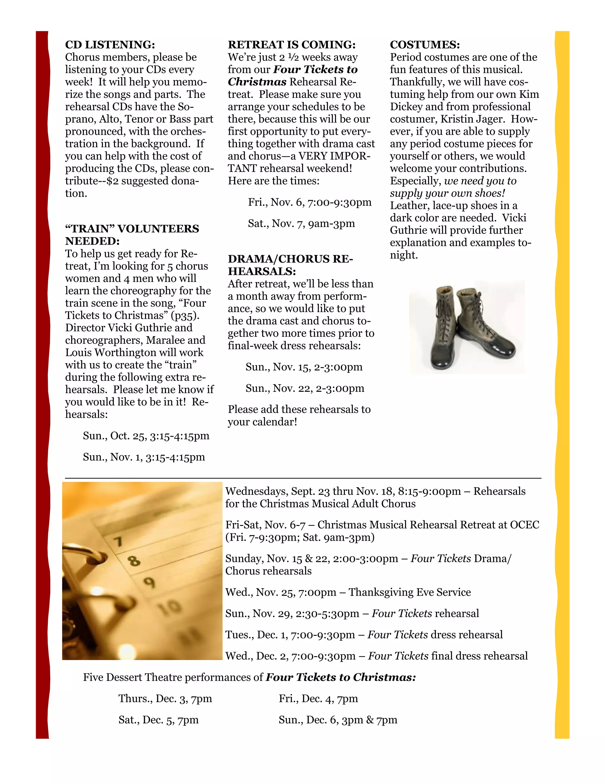 Oct 14 Choir Notes | PDF