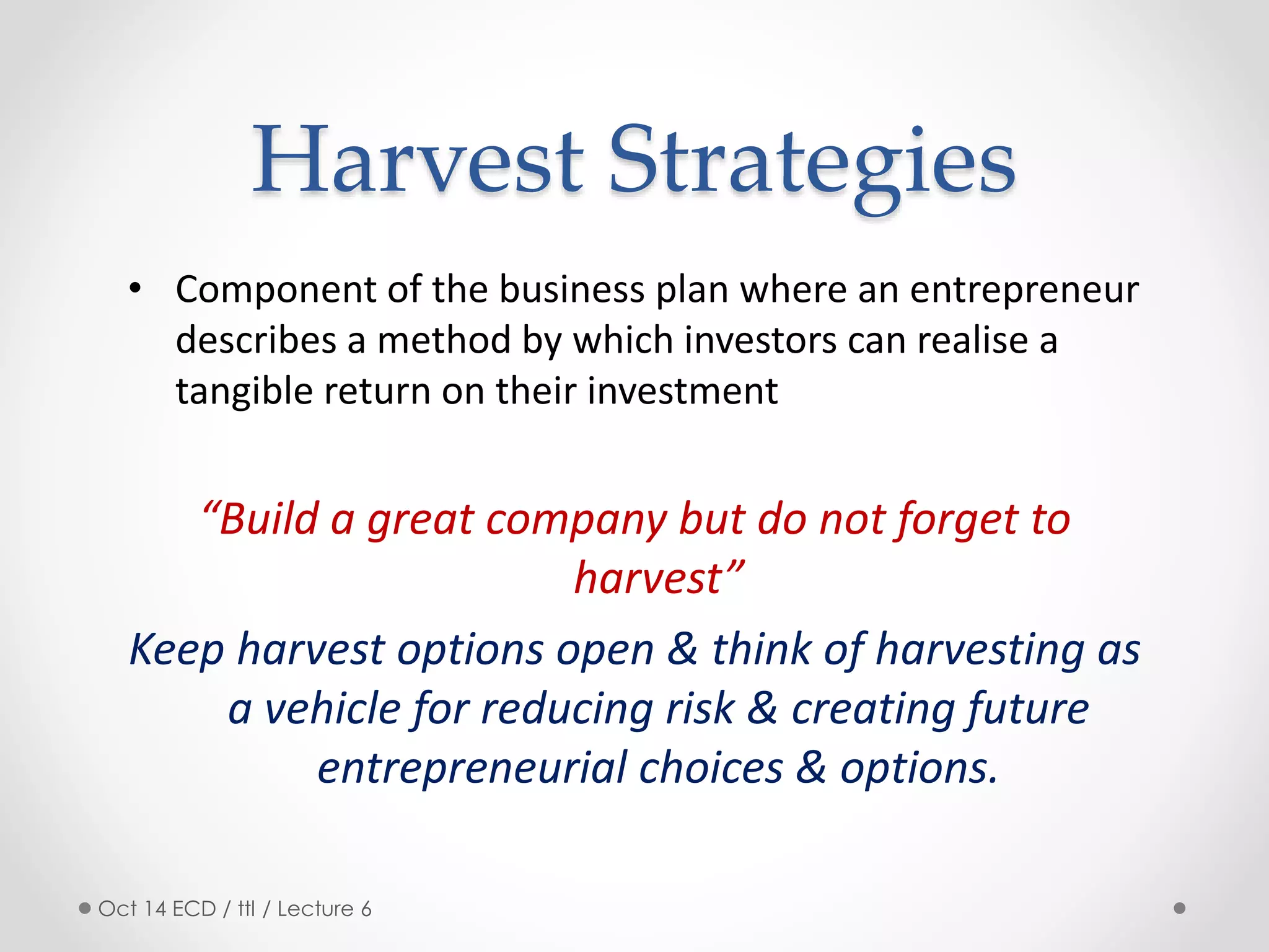 Oct 14 ecd lecture 6 starting the business(1) | PPTX | Startups | Business