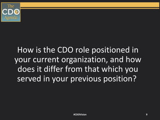CDO Vision: Data Governance Priorities | PPT