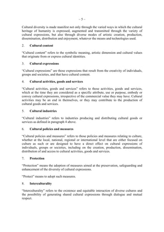 Oct2005 Unesco Convention On Cultural Expressions | PDF