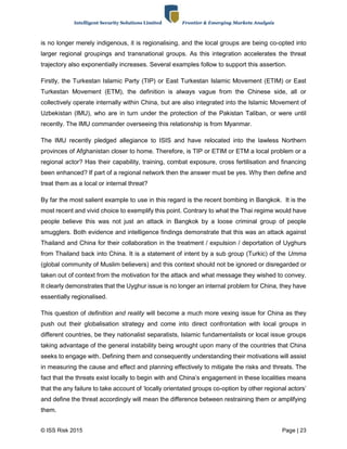 Convergence of China and the ISIS Caliphate | PDF