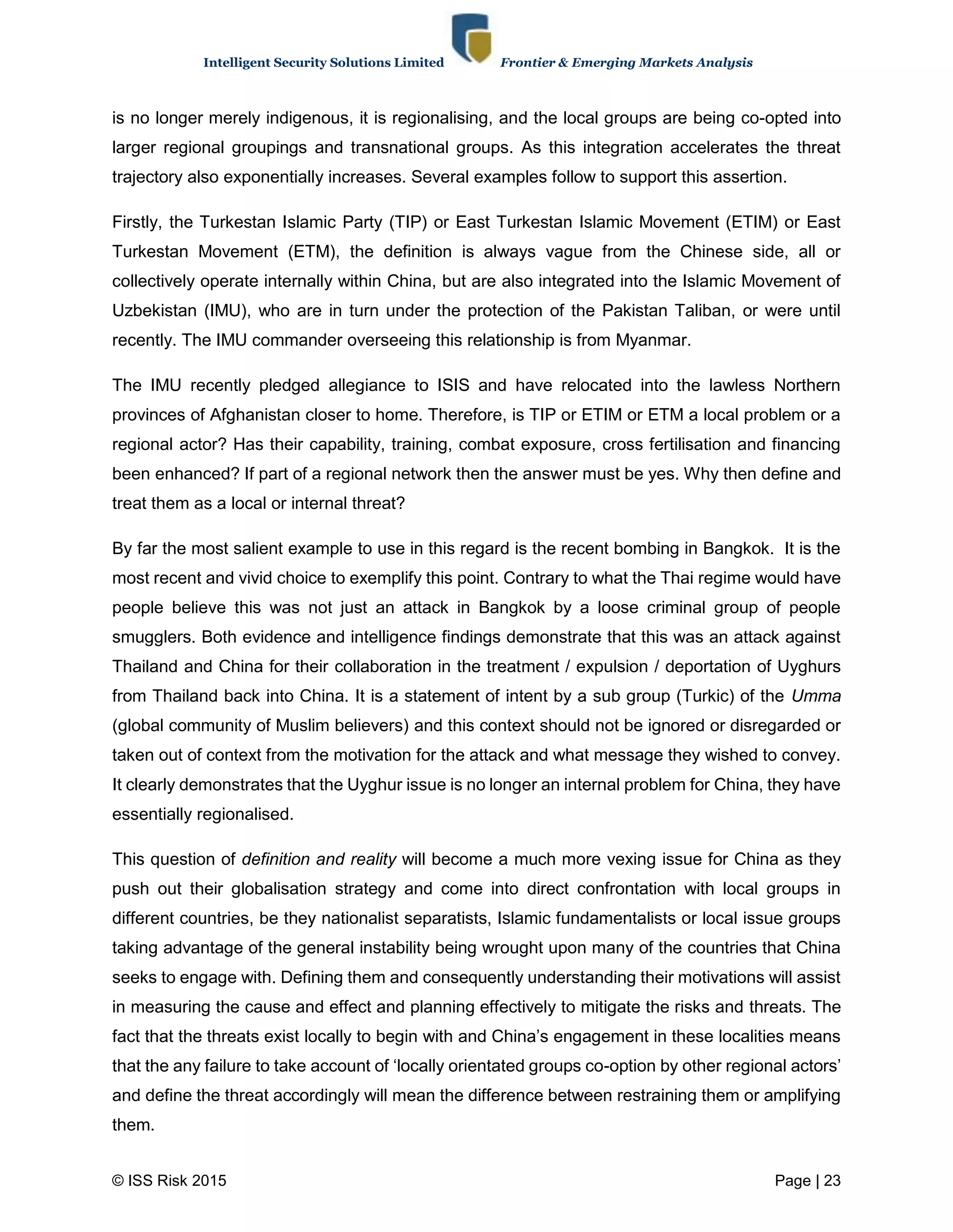 Convergence of China's Economic Globalisation Strategy and Encroaching ...