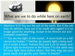 26 Oct 2014: "Don't Lose Heart" (2 Cor 5) | PPT