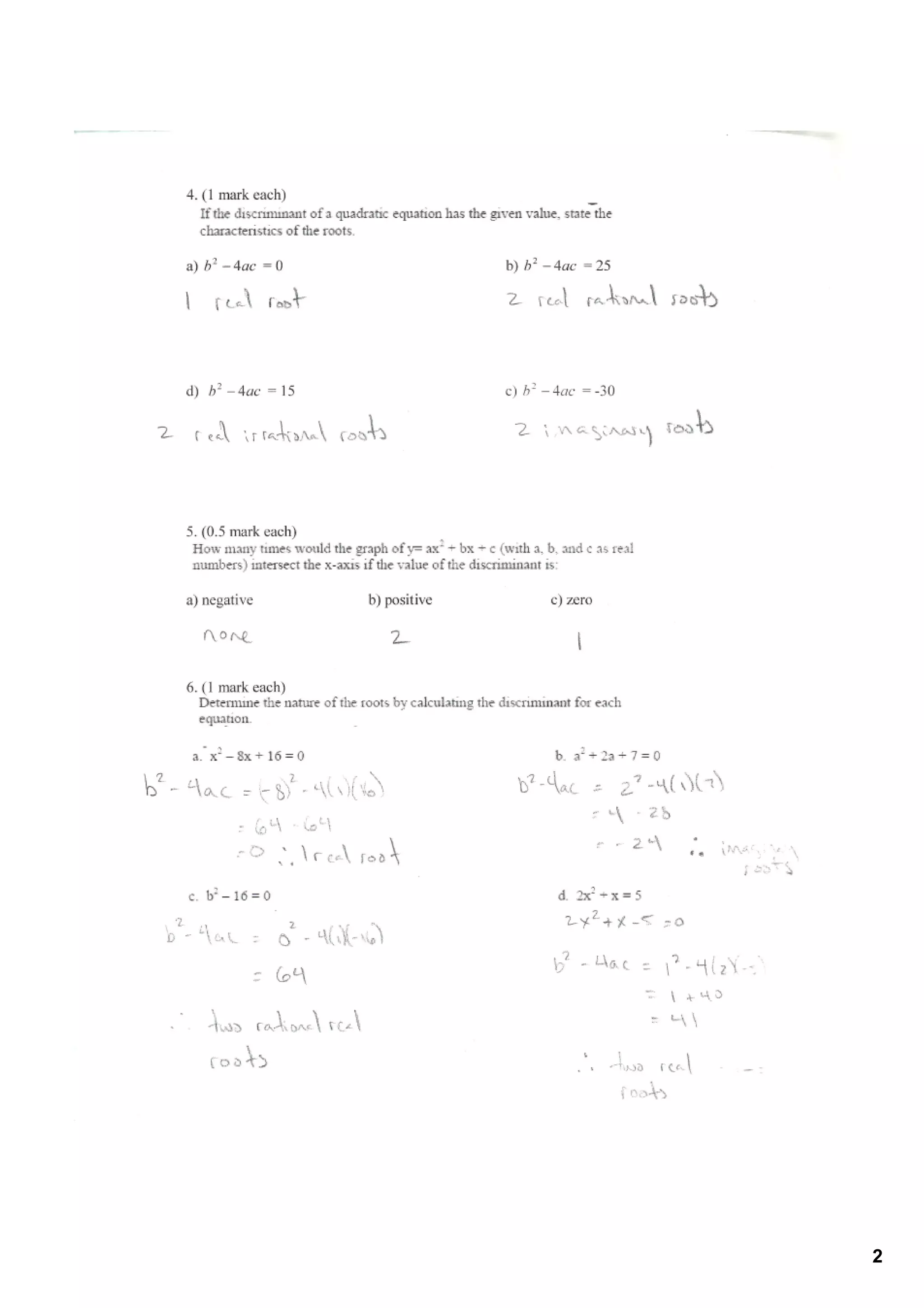 Oct 29 Algebra Assignment 1 Key | PDF