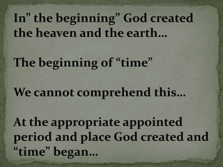 In The Beginning | PPTX