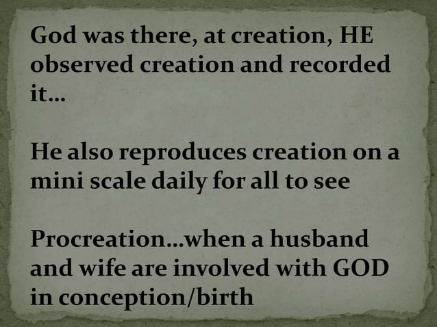 In The Beginning | PPT