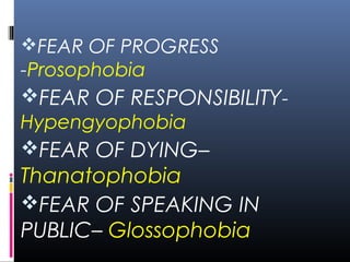 Oct 30 2016 - Sunday Messages - Overcoming fear and anxiety | PPT