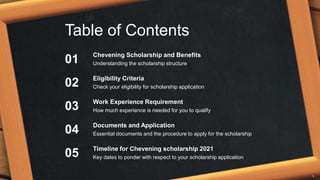 Chevening Scholarships in UK | PPTX