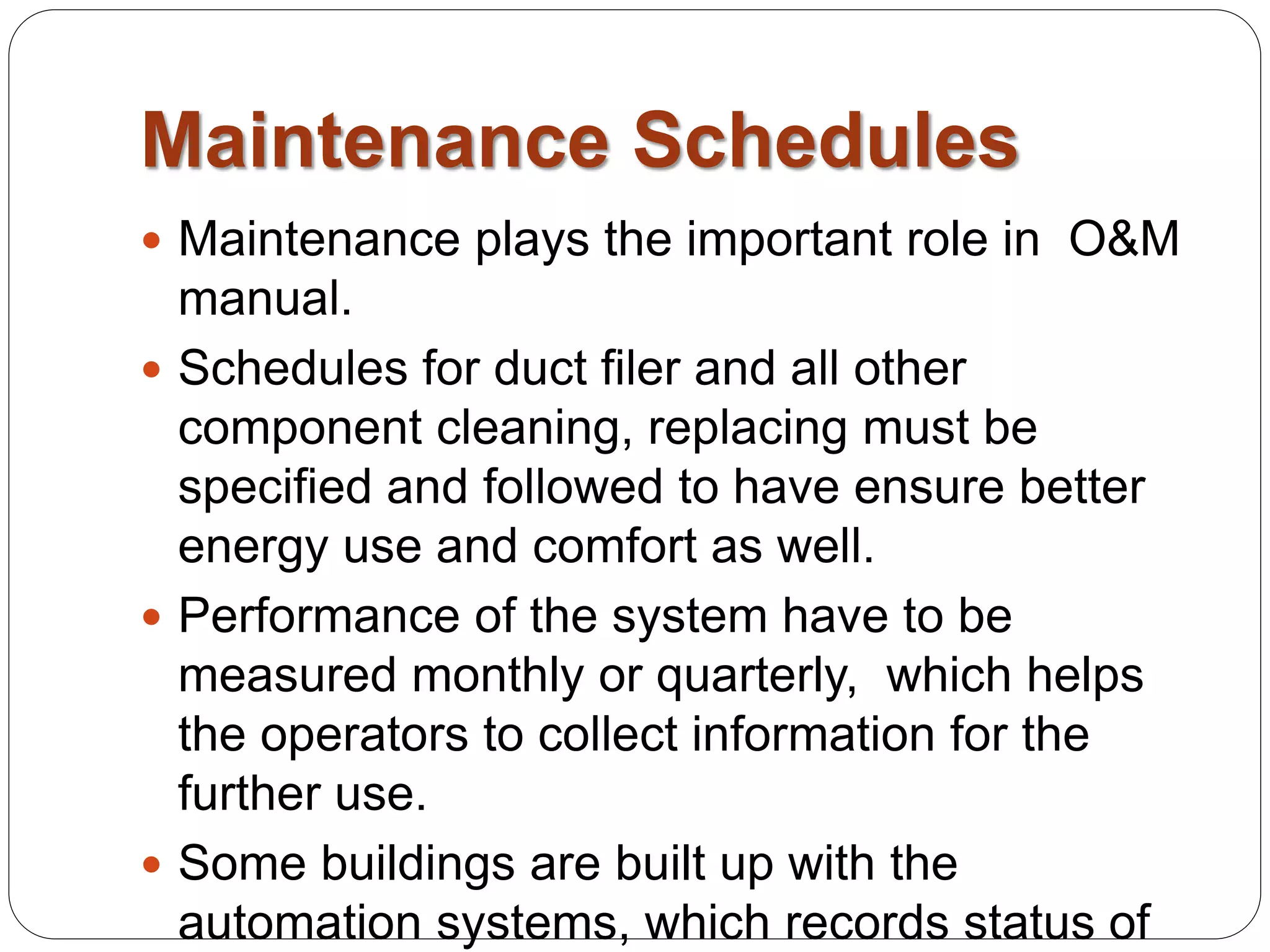 HVAC operation and Maintenance | PPTX