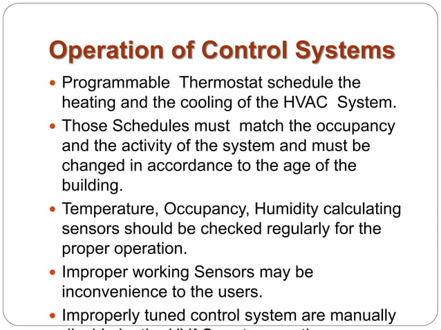 HVAC operation and Maintenance | PPTX