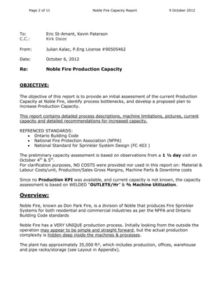 Lean Production Capacity Report | PDF